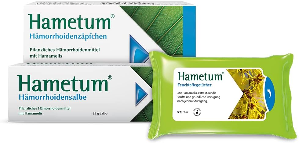 Hametum Hämorrhoiden Set | 25g Salbe, 10 Zäpfchen und ...