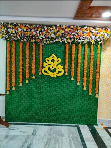 Buy Wedding Backdrop Cloth for All Festivals/House Hold Functions/Haldi ...