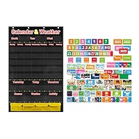 Educational Pocket Chart TOGETRUE Classroom Calendar Pocket Chart ...