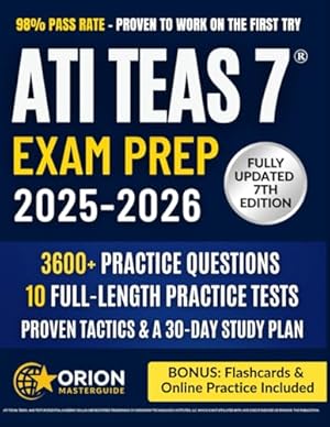 Official ATI TEAS Study Guide 7 (2024-2025 Edition): 9781565332720 ...