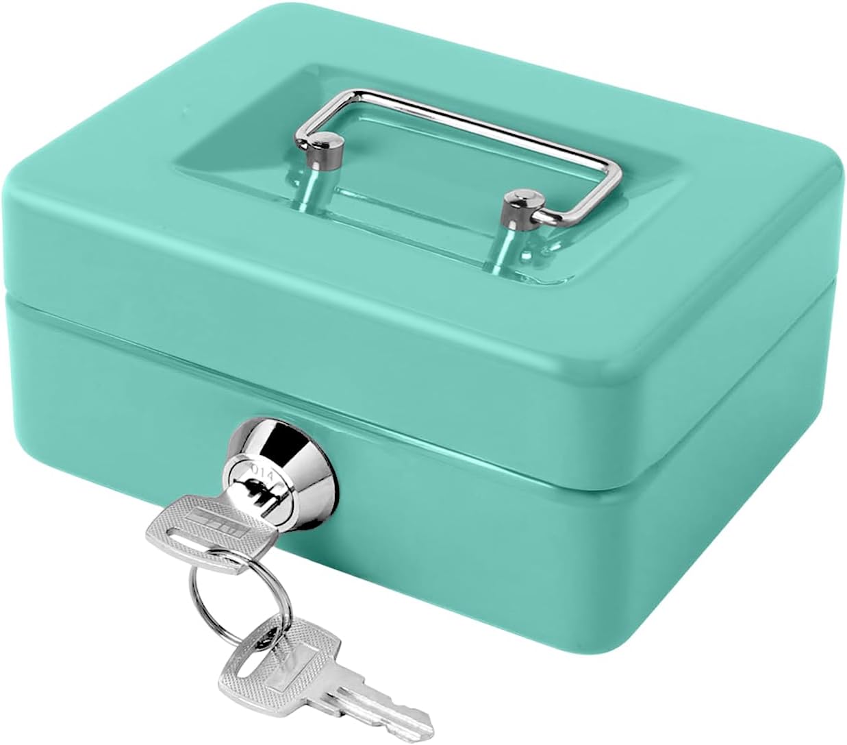 Cash Box, Money Box with Lock, Small Cash Box for Money, Coin, Bills ...