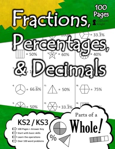 Fractions, Percentages, & Decimals: KS2 / KS3 | 100 Pages + Answer Key ...