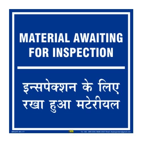 Mr. Safe - Material Awaiting For Inspection Sign Eco Vinyl Sticker 8 ...