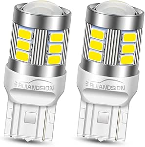 Ruiandsion 7440 LED Bulb White 10-60V 7440NA WY21W 5630 18SMD Chips LED ...