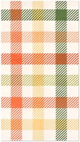 Amazon.com: 100 Fall Plaid Paper Napkins Autumn Colors Paper Hand ...