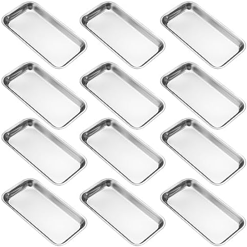 Amazon.com: 12 PCS 8.86 x 4.7 Inch Small Surgical Tray, Stainless Steel ...