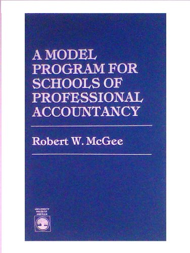 Buy A Model Program for Schools of Professional Accountancy Book Online ...