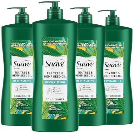Amazon.com : Suave Natural Tea Tree & Hemp Seed Oil Conditioner ...