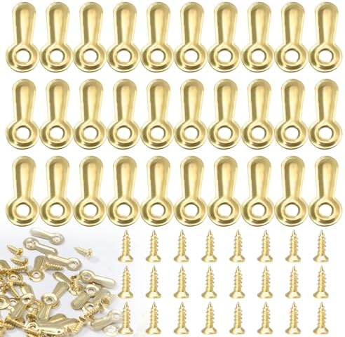 Bonsicoky 100 Pack Metal Picture Frames Turn Button Fasteners with 100 ...