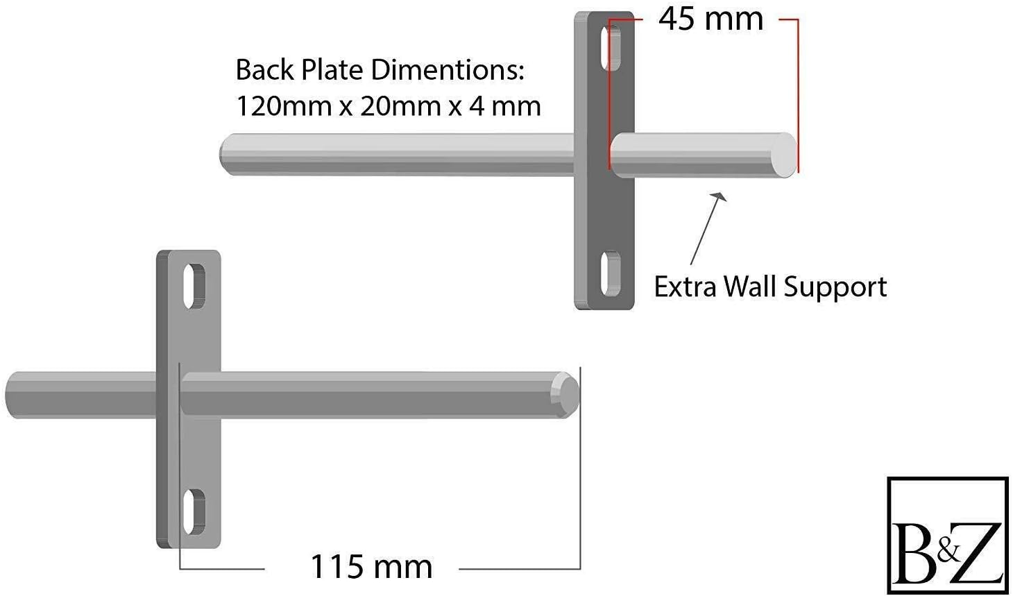 B&Z – Heavy Duty Floating Invisible Concealed Flying Blind Wall Mounted ...
