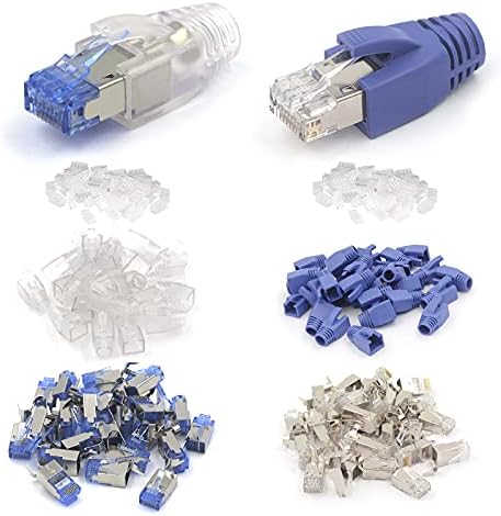 Amazon.com: VCE (Gen 1 30-Pack Nickel Plated Shielded Cat6A/Cat7 RJ45 ...