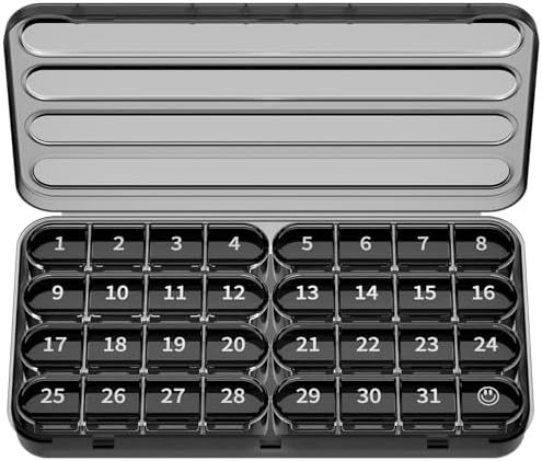 Amazon.com: Zoksi Monthly Pill Organizer 1 Times a Day, 30 Day Pill Box ...