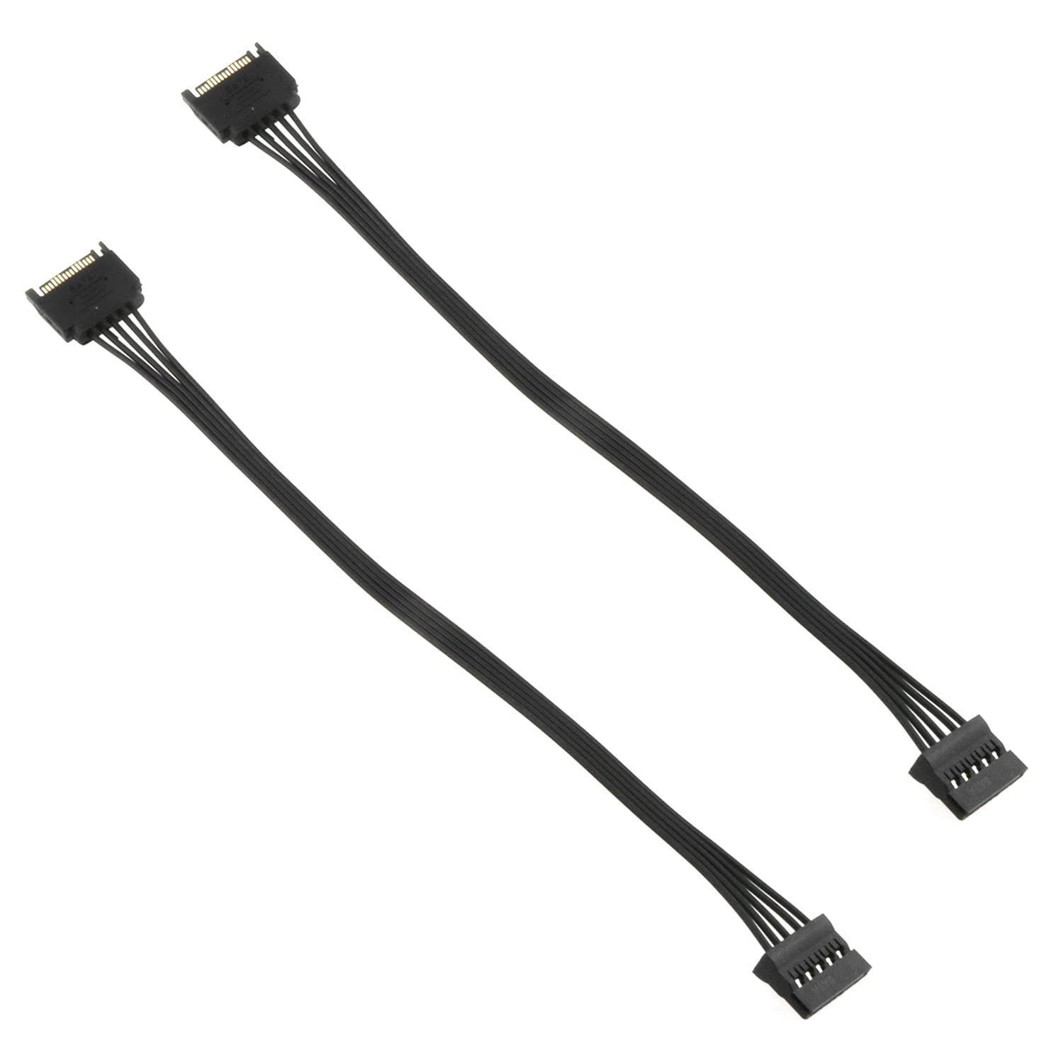 Amazon.com: MEETOOT SATA Power Extension Cable 2pcs 12.6" 15 Pin SATA ...