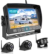 Amazon.com: Fookoo HD Wireless RV Backup Cameras System, 7" Split ...