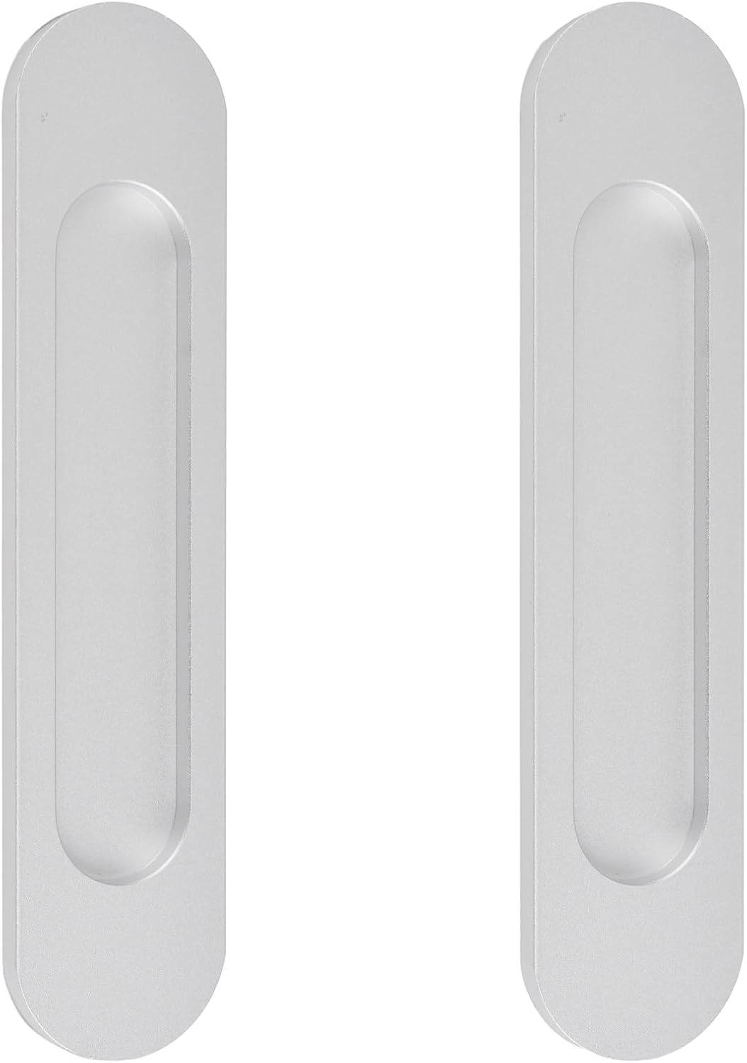 MOROBOR 18CM Self-Stick Oval Sliding Door Pulls, 2pcs Silver Aluminum ...