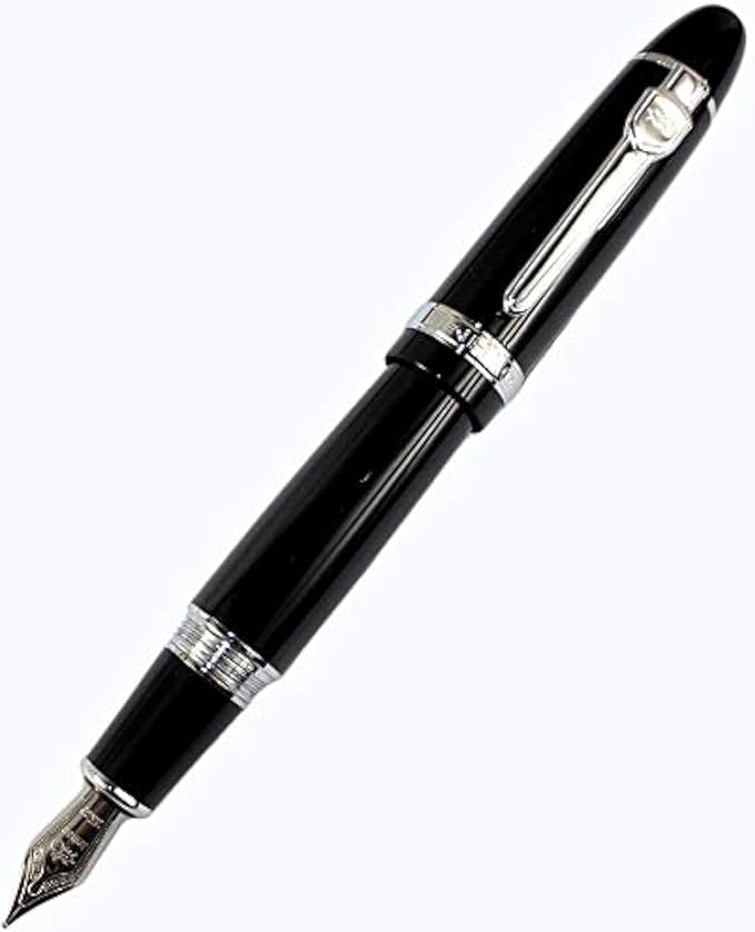 Amazon.com : JDYYICZ Advanced Fountain Pen 159 Black Bright with Silver ...
