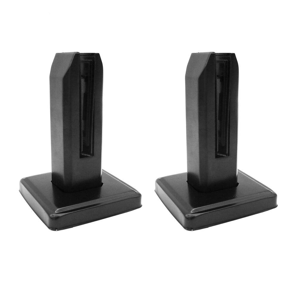 Set of 2 NUZAMAS 304 Mat Black Stainless Steel Glass Panel Posts ...