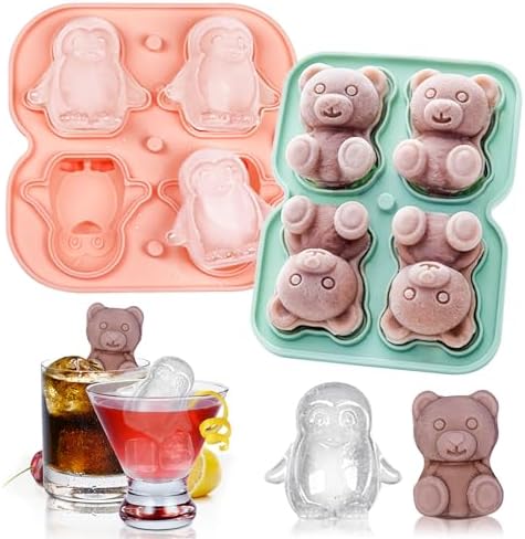 Amazon.com: Bear Ice Cube Tray Mold - 3D Bear Shape Ice Cube Trays ...