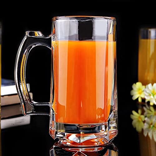 Buy SODUKU Italian Premium Glass Beer Mug 2 pcs,400 ml Each ...