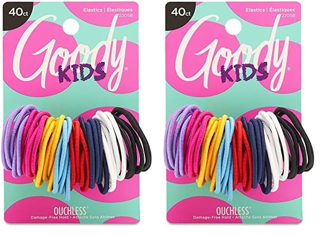 Amazon.com : Goody Kids Ouchless Elastic Hair Tie - 40 Count, Assorted ...