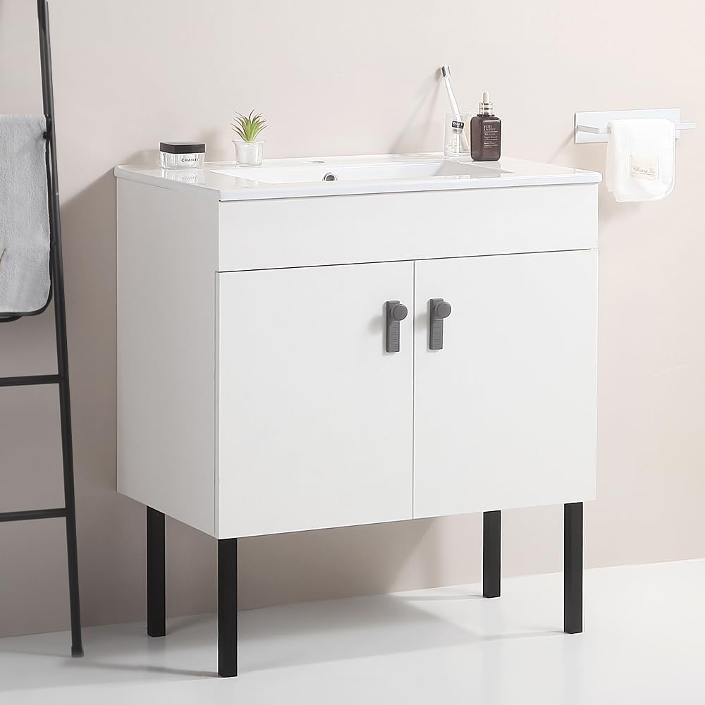 Amazon.com: OMGO 30" Freestanding Bathroom Vanity Ceramic Sink Comb ...