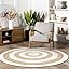 Amazon.com: GRUHUM Round Jute Cotton Area Rug 8ft Handwoven Natural ...