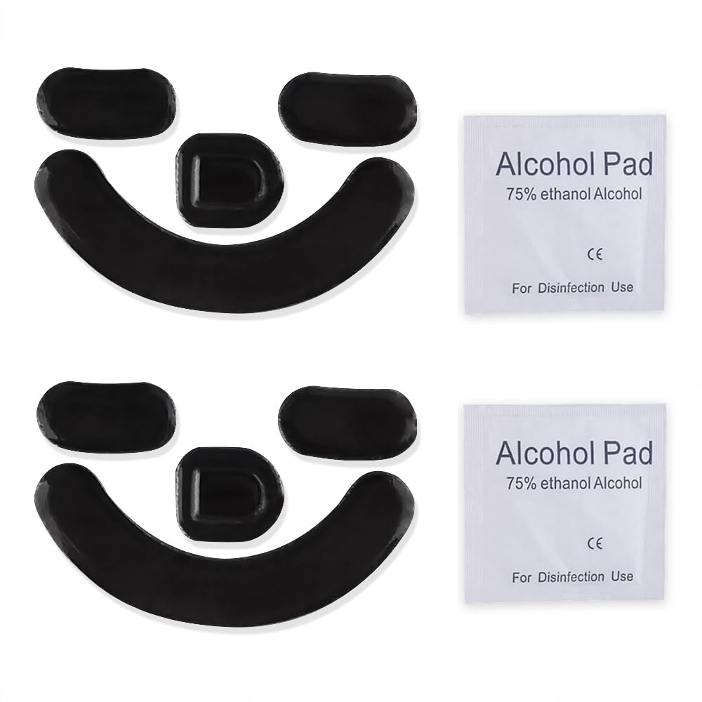 Amazon.com: 2Sets Rounded Edges Curved Black Mouse Feet Skates ...