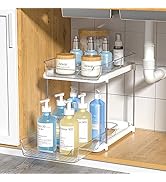 Amazon.com: Delamu 2 Sets of 2-Tier Multi-Purpose Bathroom Under Sink ...