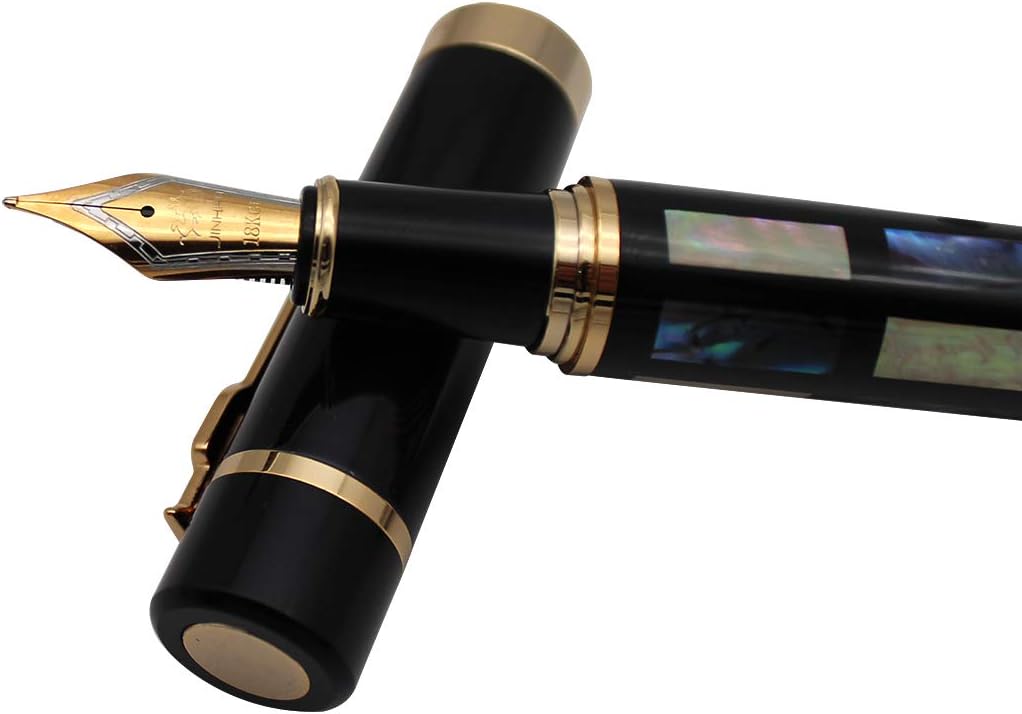 Amazon.com : Zoohot Jinhao 650 Fountain Pen Black with Multicolor Real ...