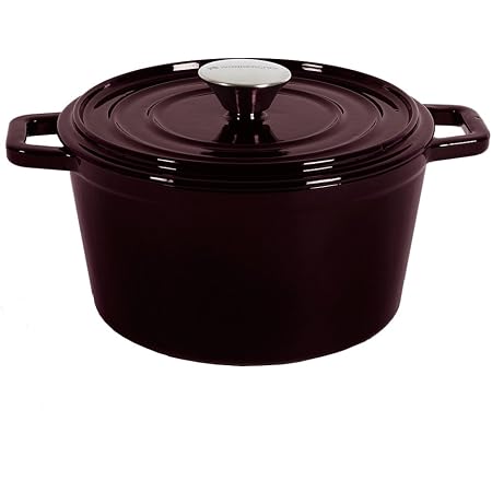 Buy Wonderchef Ferro Cast-Iron Casserole with Lid- 24cm, 3.6L, 4.5mm ...