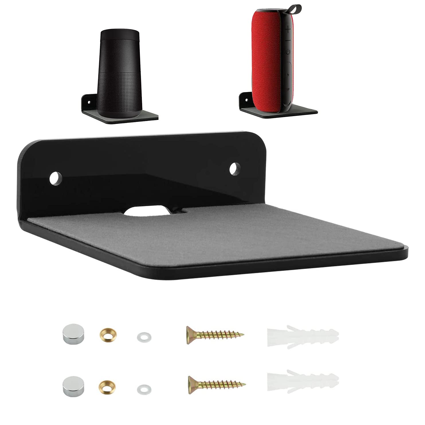 Exrp Small Wall Shelf Speaker Stand, Small Shelf Floating Speaker Mount ...