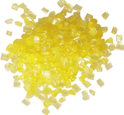Amazon.com : Yellow Sugar Crystal Nuggets. 250 g. per Jar : Decorative ...