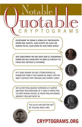 Notable Quotable Cryptograms: Cryptograms.org: 9781402755309: Amazon ...