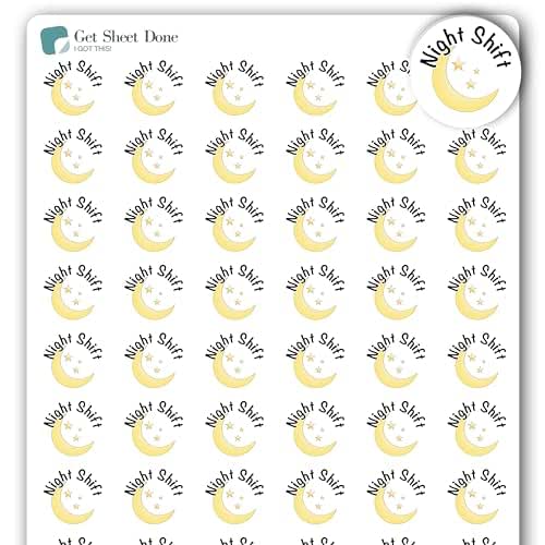 Amazon.com: Day Shift Night Shift Planner Stickers 54 Fun Vinyl ...