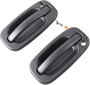 Amazon.com: POLEMOTOR Exterior Black Door Handle Front Driver Passenger ...