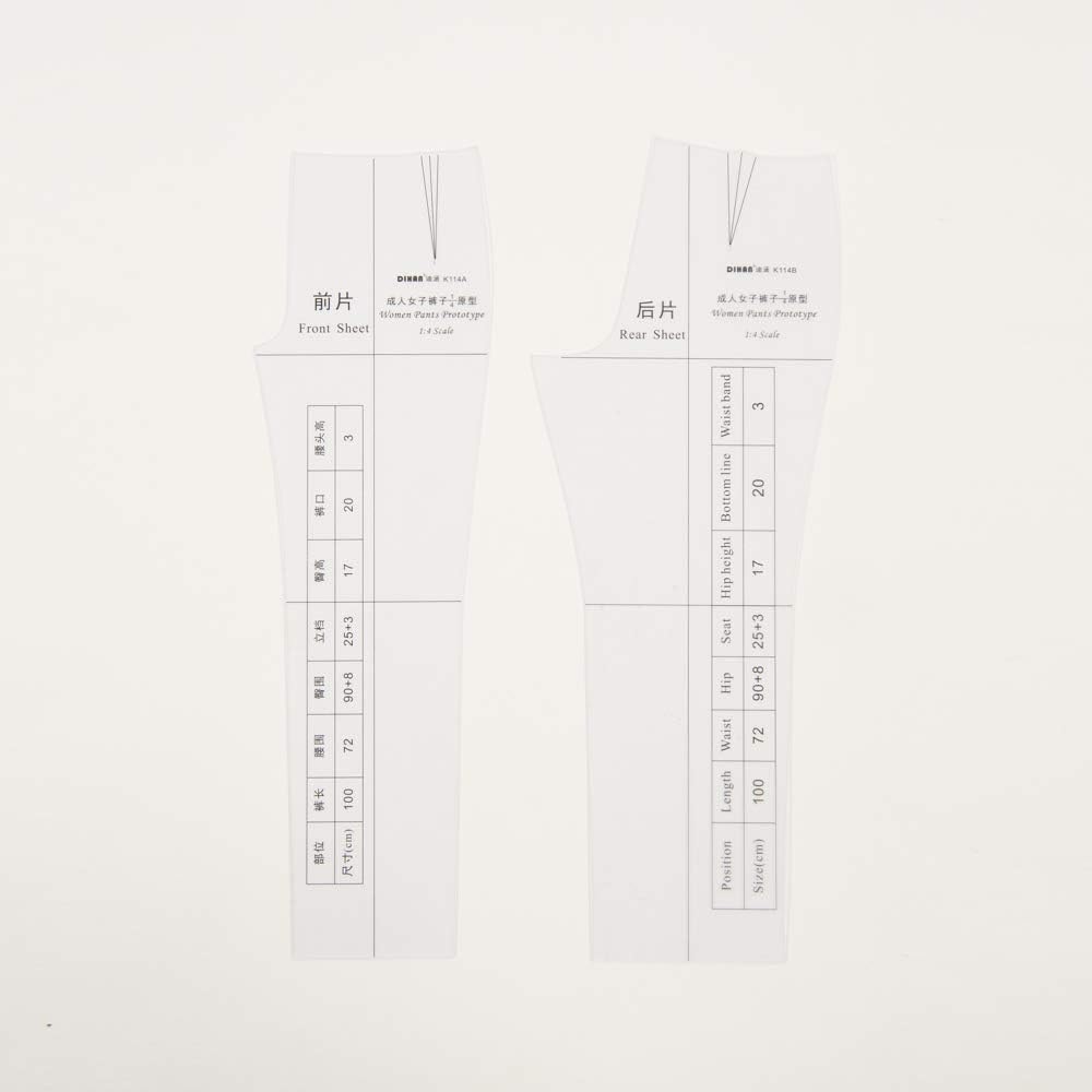 DIHAN #K100 Women‘s Pants Garment Prototype Template Prototype Pattern ...