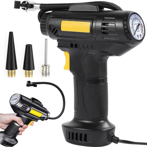 Dravizon Tire Inflator Tire Air Pump, LED Lamp Lighting, Quickly ...