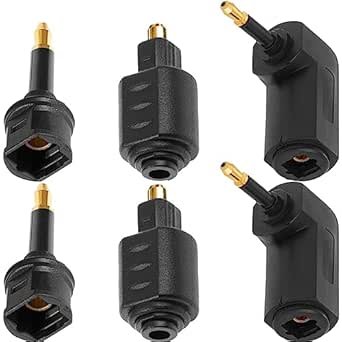 Xiatiaosann 6 Pcs Fiber Optic Toslink to 3.5mm Mini Toslink Digital ...