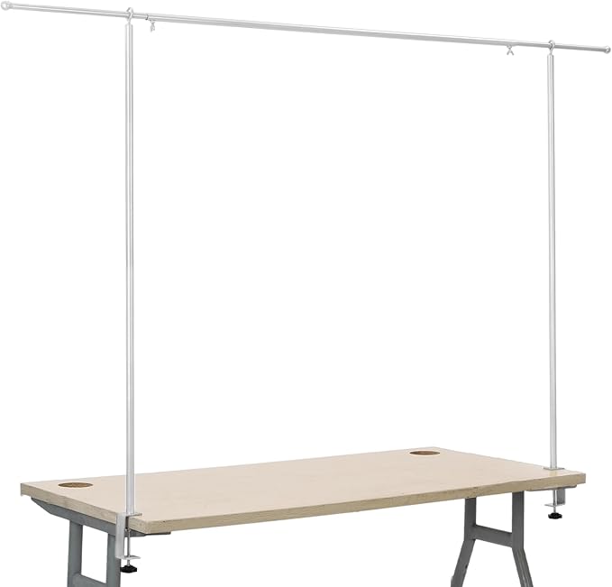 Holdfiturn Tall Over Table Rod Stand with Clamps - Adjustable 135-250cm ...
