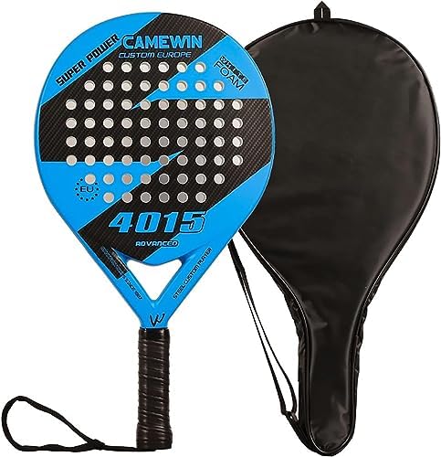 Camewin Padel Tennis Racket Carbon Fiber Diamond Shape with Bag ...