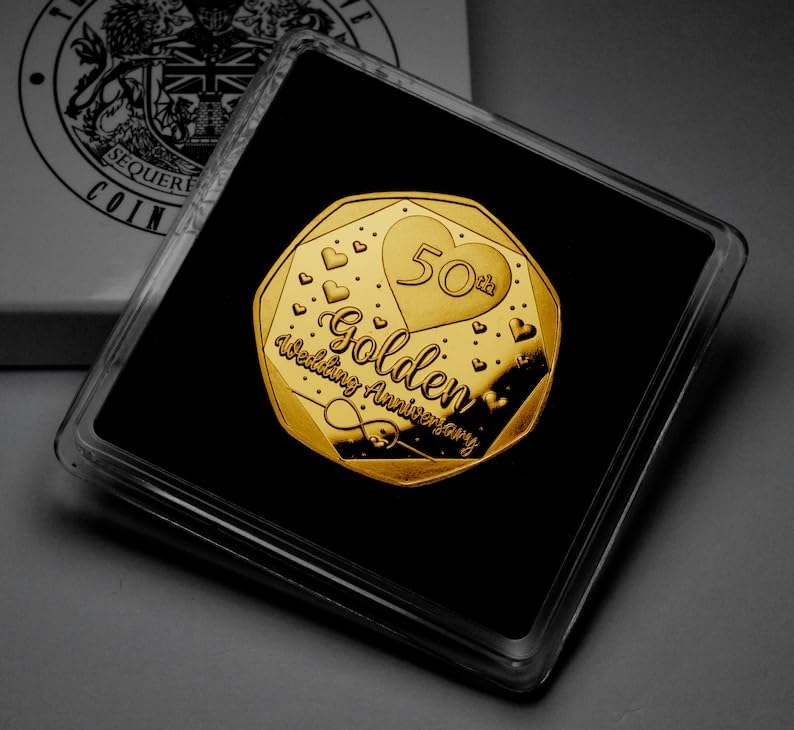 The Commemorative Coin Company 50th GOLDEN WEDDING ANNIVERSARY ...
