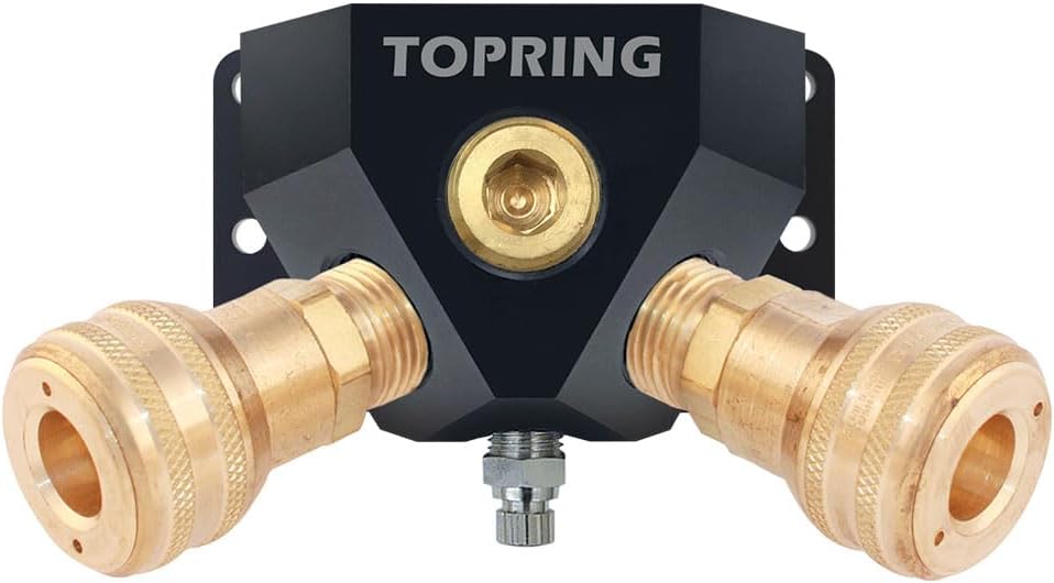 TOPRING 21.701 Wall-Mounted Compressed Air Manifold Kit with 2 x ...