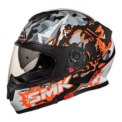 SMK MA276 Twister Attack Graphics Pinlock Fitted Full Face Helmet With ...