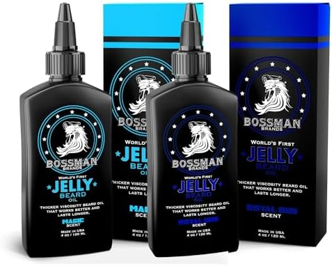Amazon.com : Bossman Beard Oil Jelly Kit (2 Scents) - Beard Growth ...