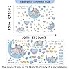Amazon.com: Suplanet Baby Elephant Nursery Wall Decor - Moon and Stars ...