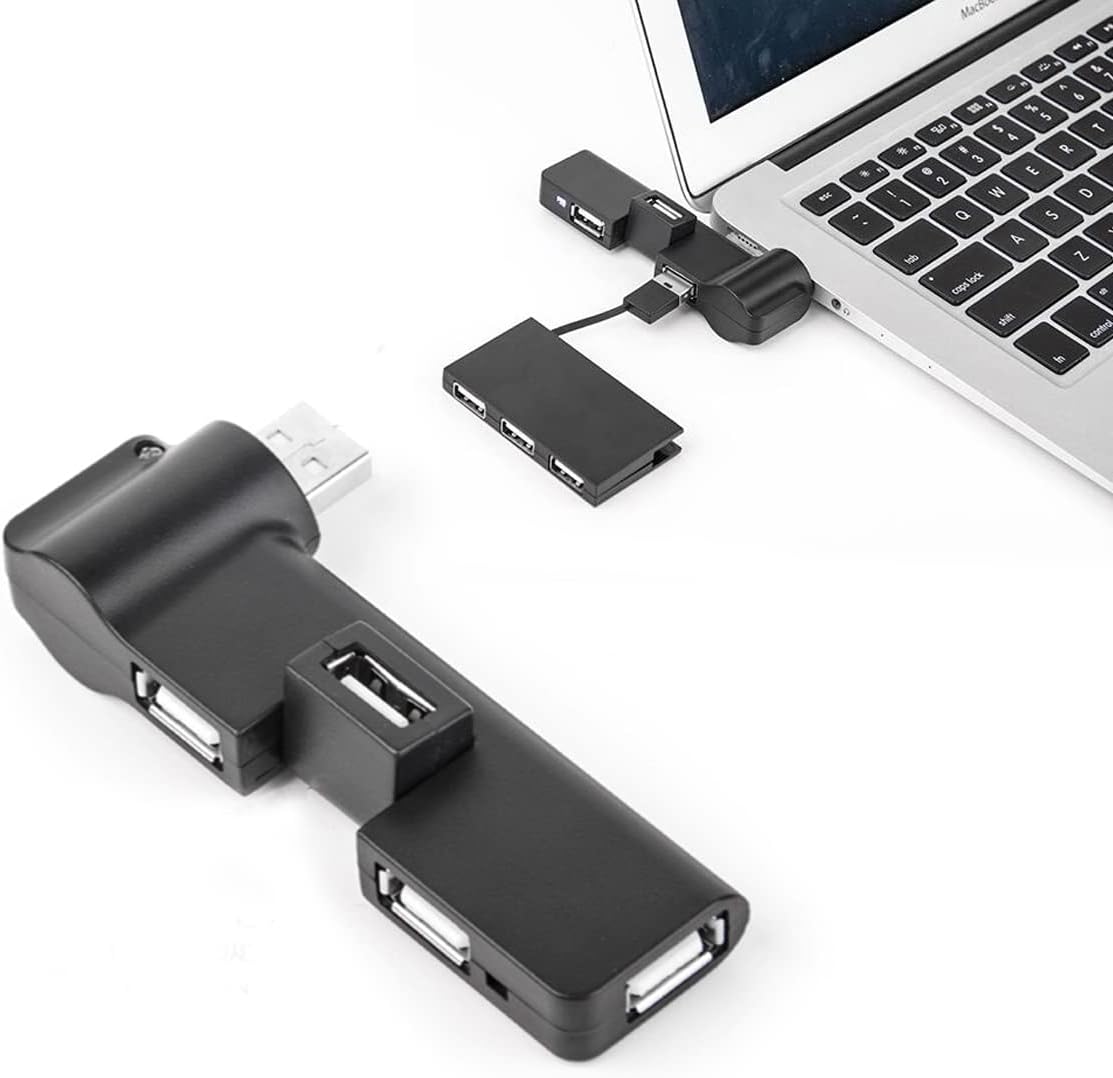 Amazon.com: USB Hub,Rotatable 180 Degrees 4 Port USB Splitter,Computer ...