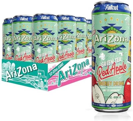 Amazon.com: AriZona x Fallout Red Apple Green Tea Energy Drink, 12 pack ...
