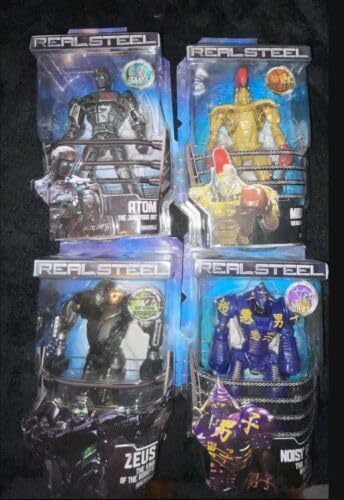 Amazon.co.jp: Real Steel Jakks Pacific Atom Punching Action Figure Lot ...
