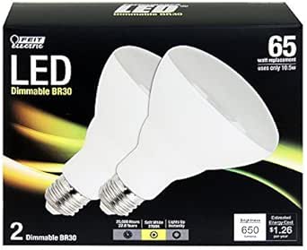 Feit BR30/DM/LEDG3/2 Br30 LED Light, Fully Dimmable, by Feit : Amazon ...