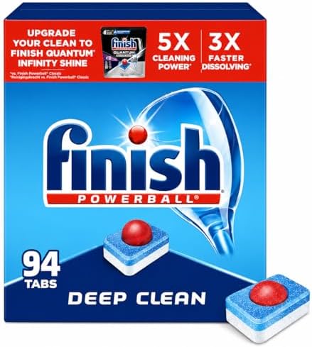 Amazon.com: Finish Powerball Dishwasher Pods, Dishwasher Tablets ...